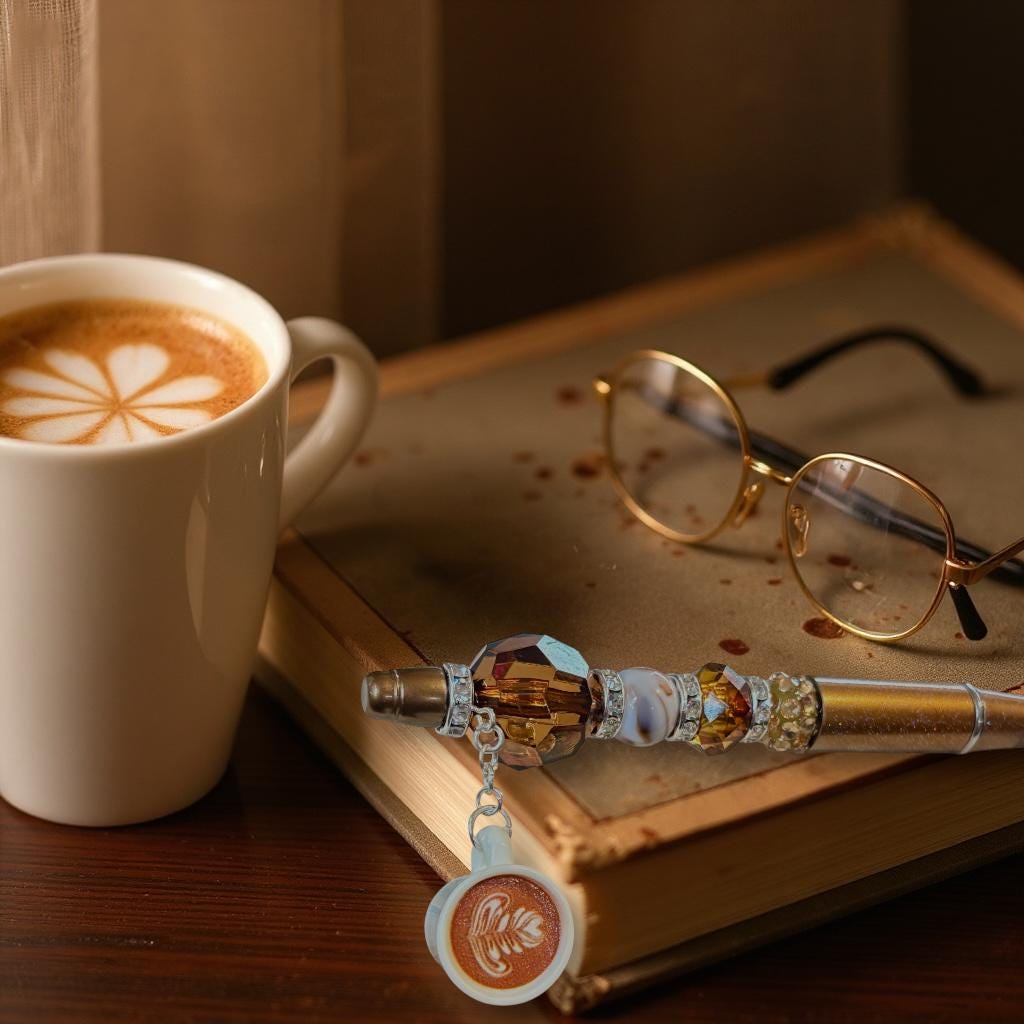 Coffee Beaded Pen: Barista Gift for Coffee Lovers - Etsy