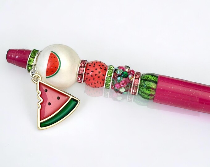 Watermelon Beaded Pen - Etsy