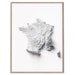 France Elevation Map (white) - 2D Poster Shaded Relief Map, Fine Art ...