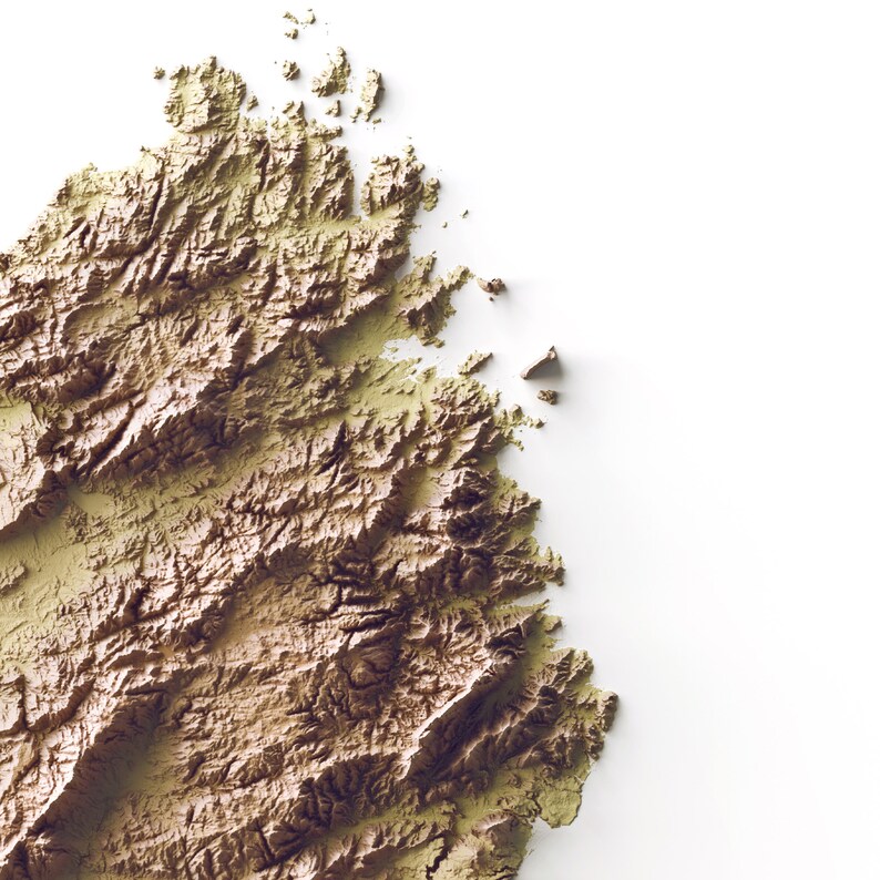 Sardinia (italy) Elevation Map - Geo Edition - Modern Flat Shaded ...