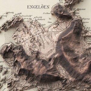 Steigen norway Topographic Map of 1902 2D Poster Shaded - Etsy