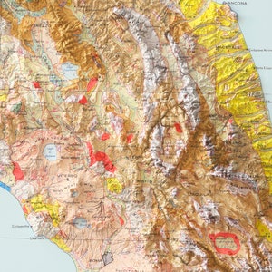 Italy Soil Map of 1966 2D Poster Shaded Relief Map Fine Art - Etsy