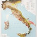Italy Soil Map of 1966 2D Poster Shaded Relief Map Fine Art - Etsy