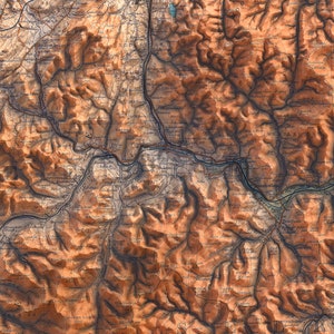Edinburgh (scotland, UK) Topographic Map of 1912 - 2D Poster Shaded ...
