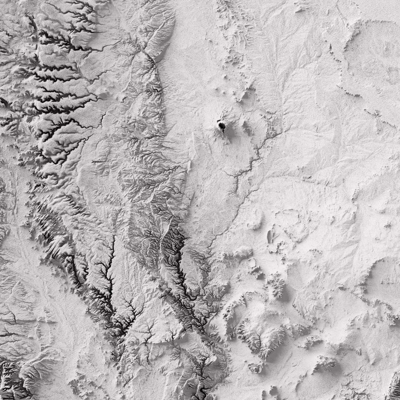 Namib Desert namibia Elevation Tint Map White 2D Poster - Etsy