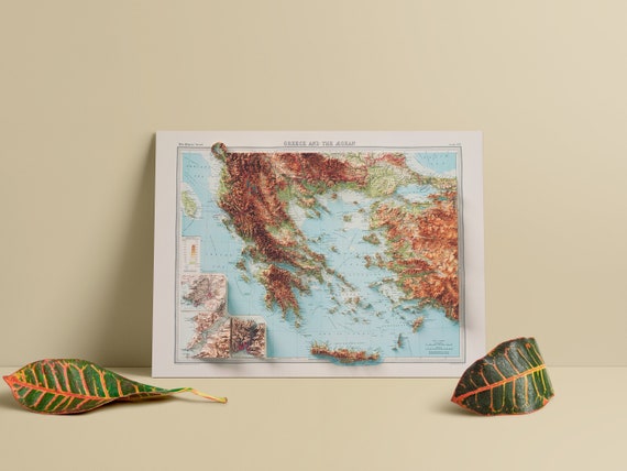 Topographical Map Of Greece