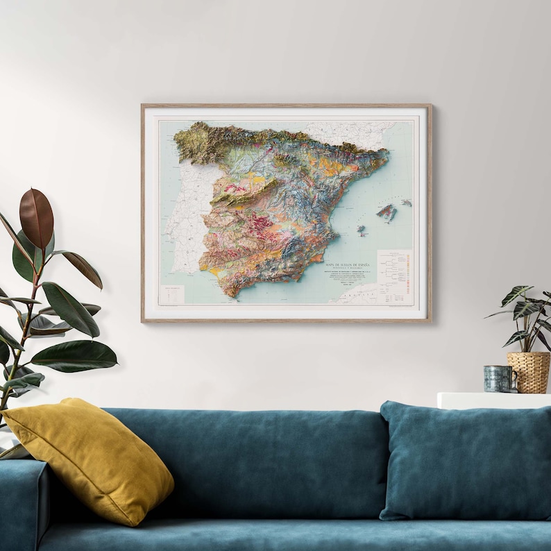 Mapa de suelos de la península española y las Islas Baleares España de ...