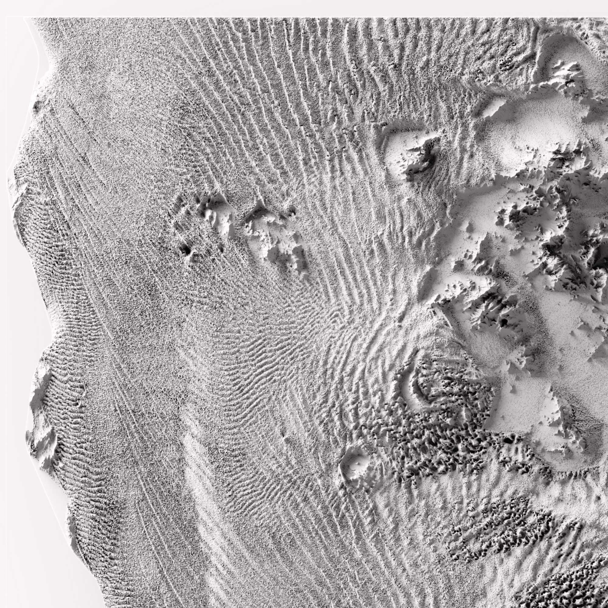 Namib Desert namibia Elevation Tint Map White 2D Poster - Etsy