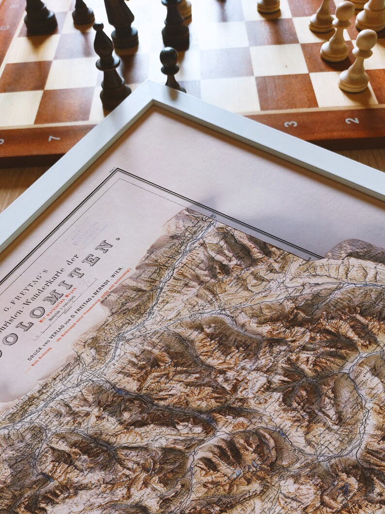 South America Elevation Map (geo) - 2D Poster Shaded Relief Map, Fine ...