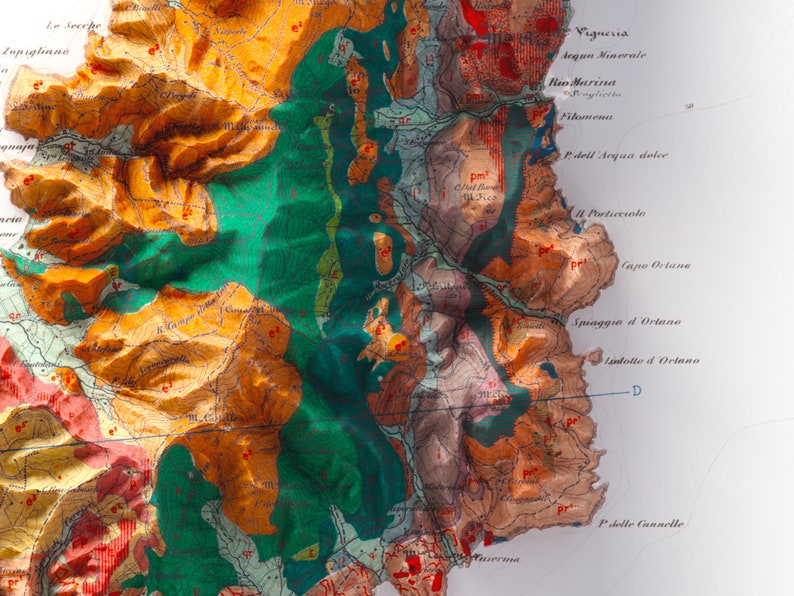Elba Island italy Geological Map of 1884 2D Poster Shaded - Etsy Elba Island italy Geological Map of 1884 2D Poster Shaded - Etsy