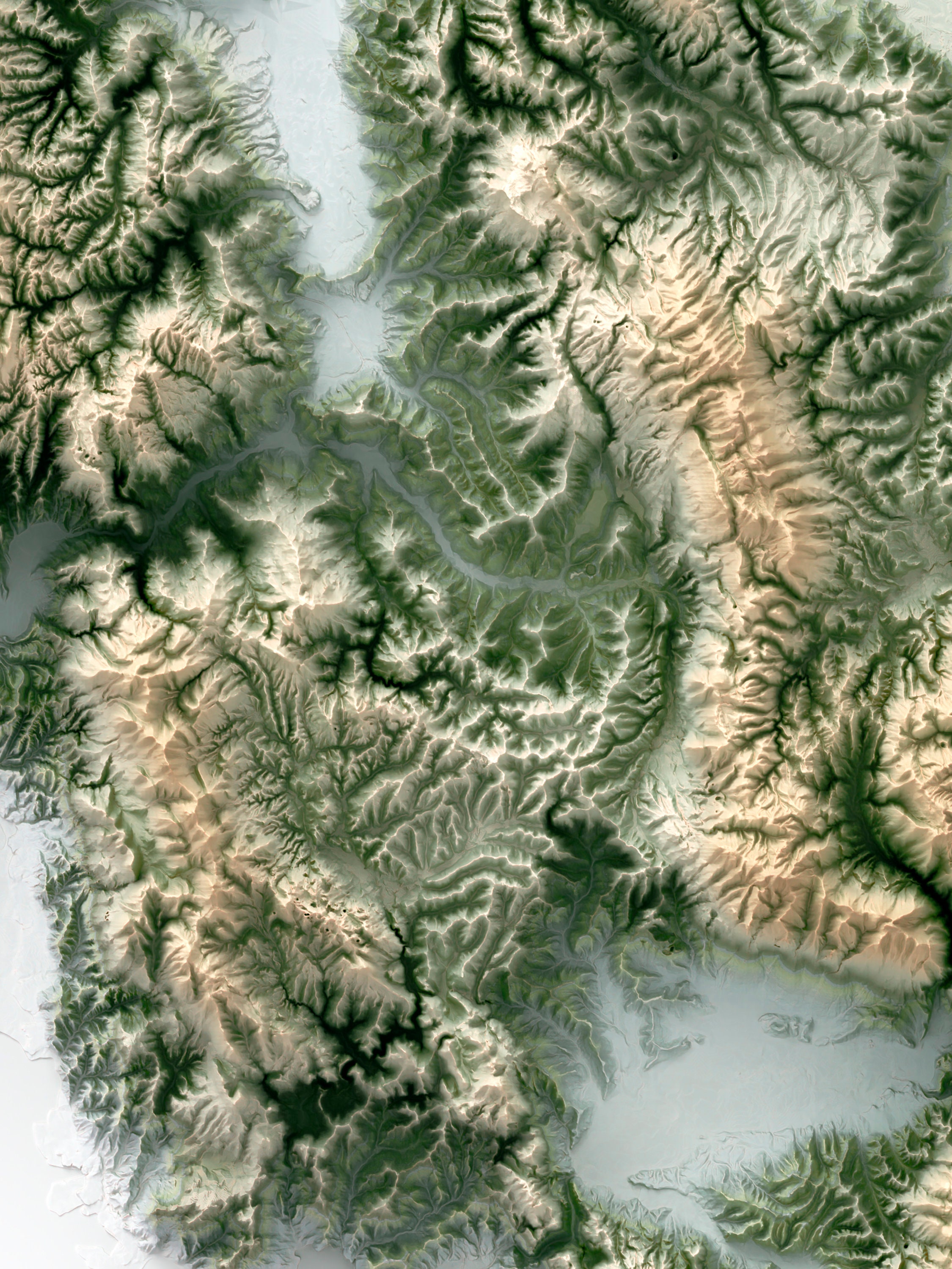 Umbria italy Elevation Tint Map Geo 2D Poster Shaded - Etsy