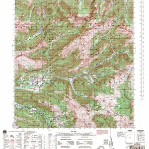 Bovec (slovenia), Topographic Map 1987 - Vintage Reprint Poster, Wall ...