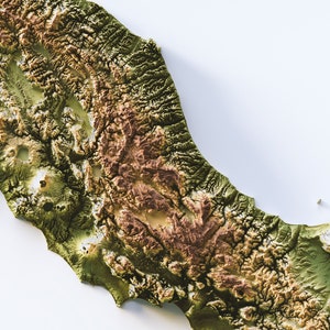 Italy Elevation Tint Geo Shaded Relief Map Fine Art - Etsy