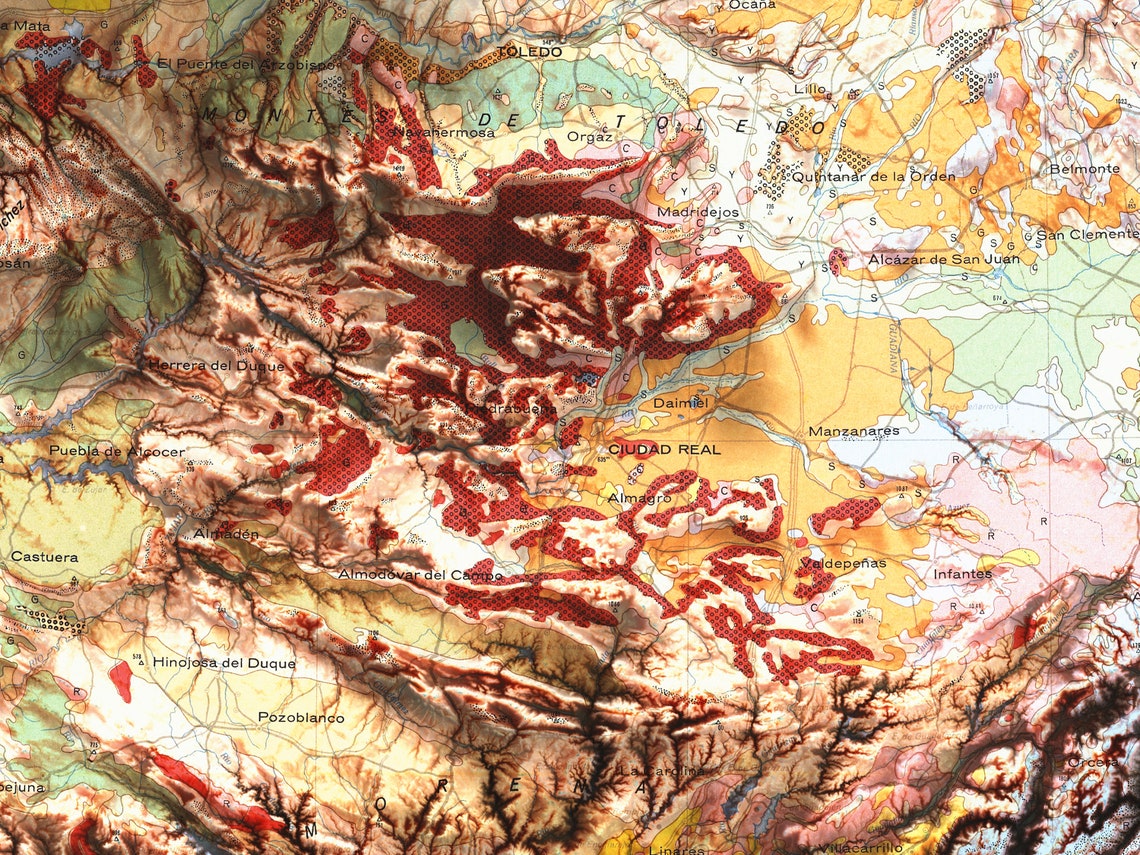 Spanish Peninsula and Baleares spain Soil Map 1966 - Etsy