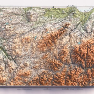 Edinburgh (scotland, UK) Topographic Map of 1912 - 2D Poster Shaded ...