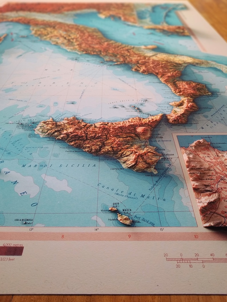 Arabian Peninsula Geological Map of 1963 2D Poster Shaded Relief Map ...