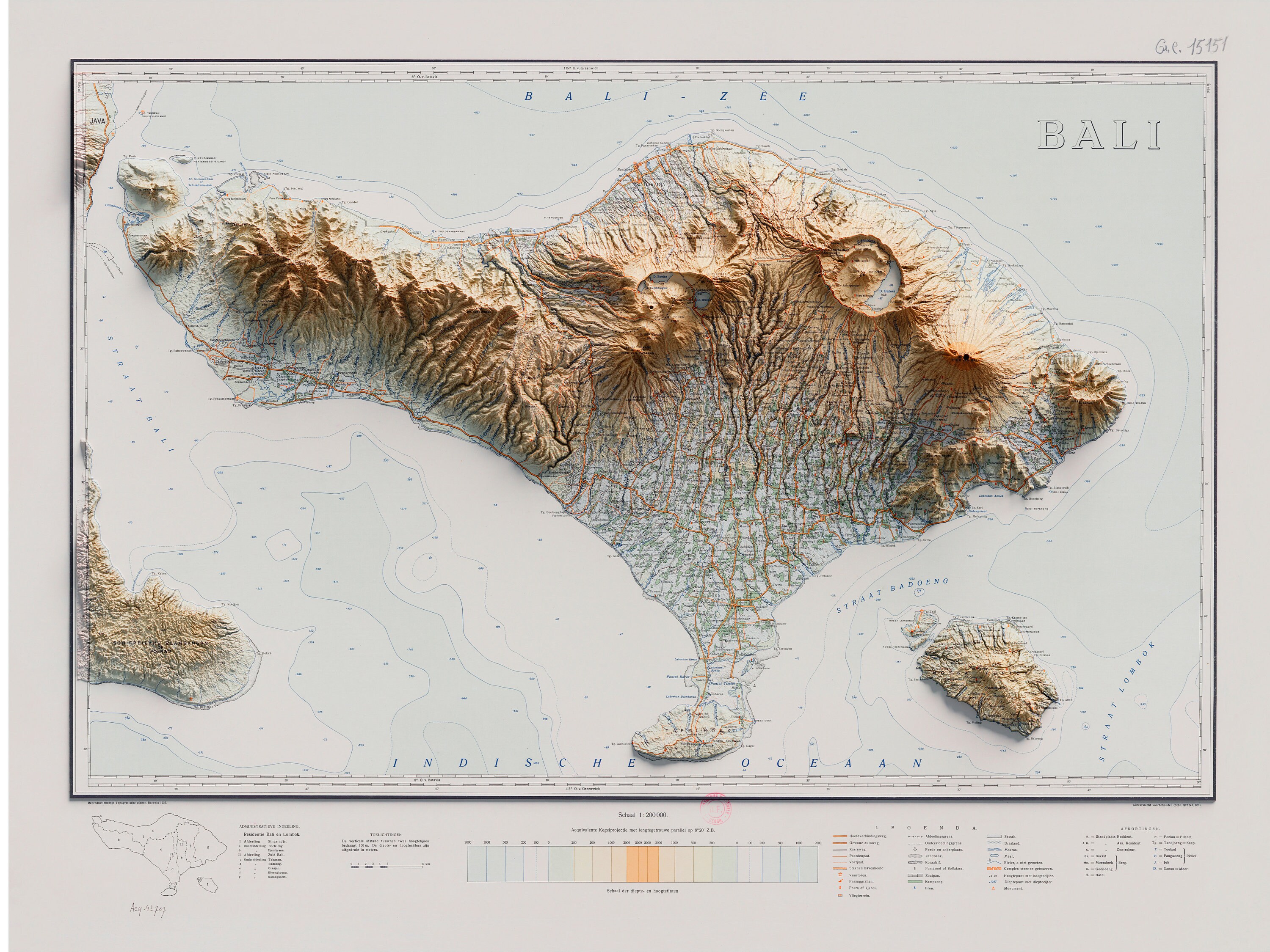 Bali Indonesia Topographic Map 1935 Shaded Relief Map Etsy Bali Indonesia Topographic Map 1935 Shaded Relief Map Etsy