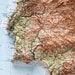 Iberian Peninsula Topographic Map of 1956 - 2D Poster Shaded Relief Map ...