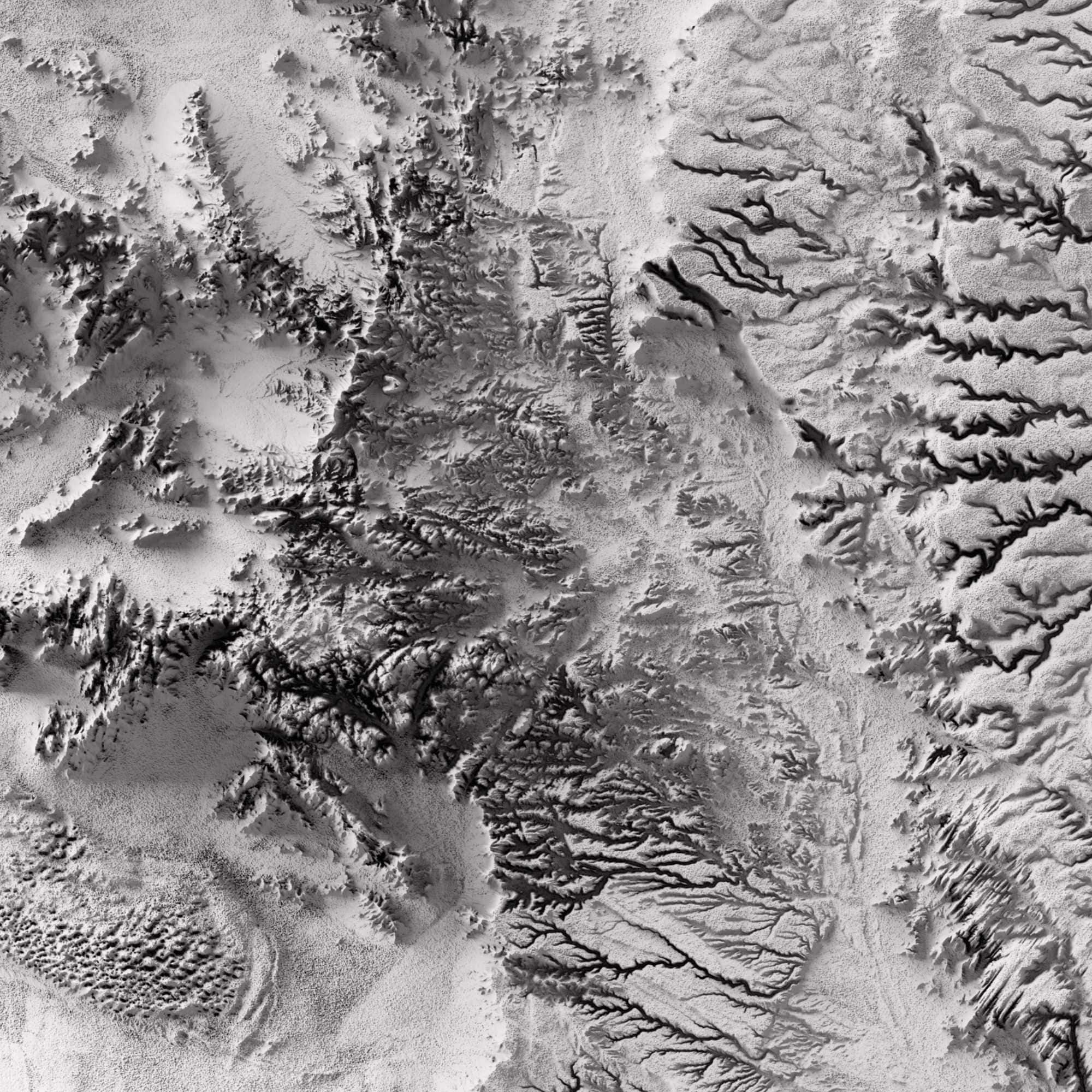 Namib Desert namibia Elevation Tint Map White 2D Poster - Etsy