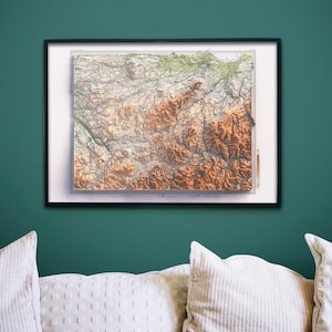 Edinburgh (scotland, UK) Topographic Map of 1912 - 2D Poster Shaded ...