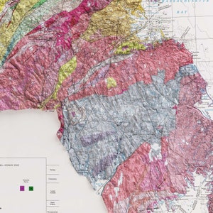 Massachusetts (USA) Geological Map of 1983 - 2D Poster Shaded Relief ...