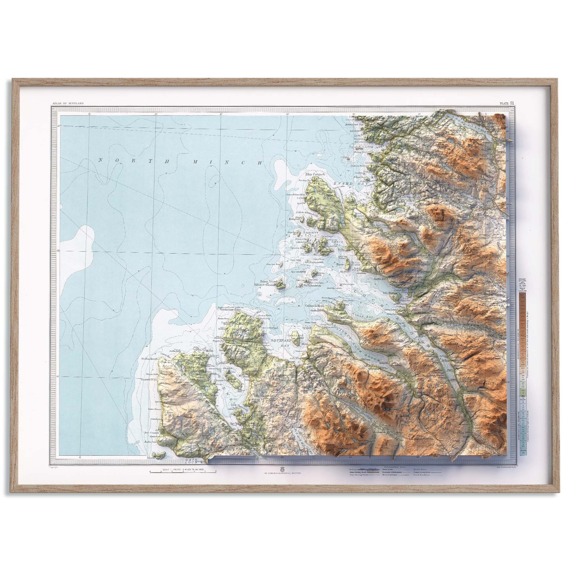 Ullapool (scotland, UK) Topographic Map of 1912 - 2D Poster Shaded ...