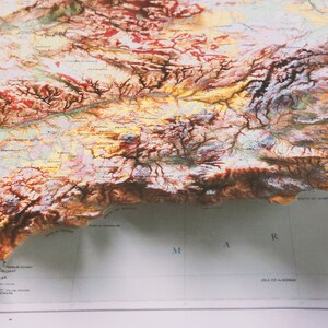 Elba Island italy Geological Map of 1884 2D Poster Shaded Relief Map ...