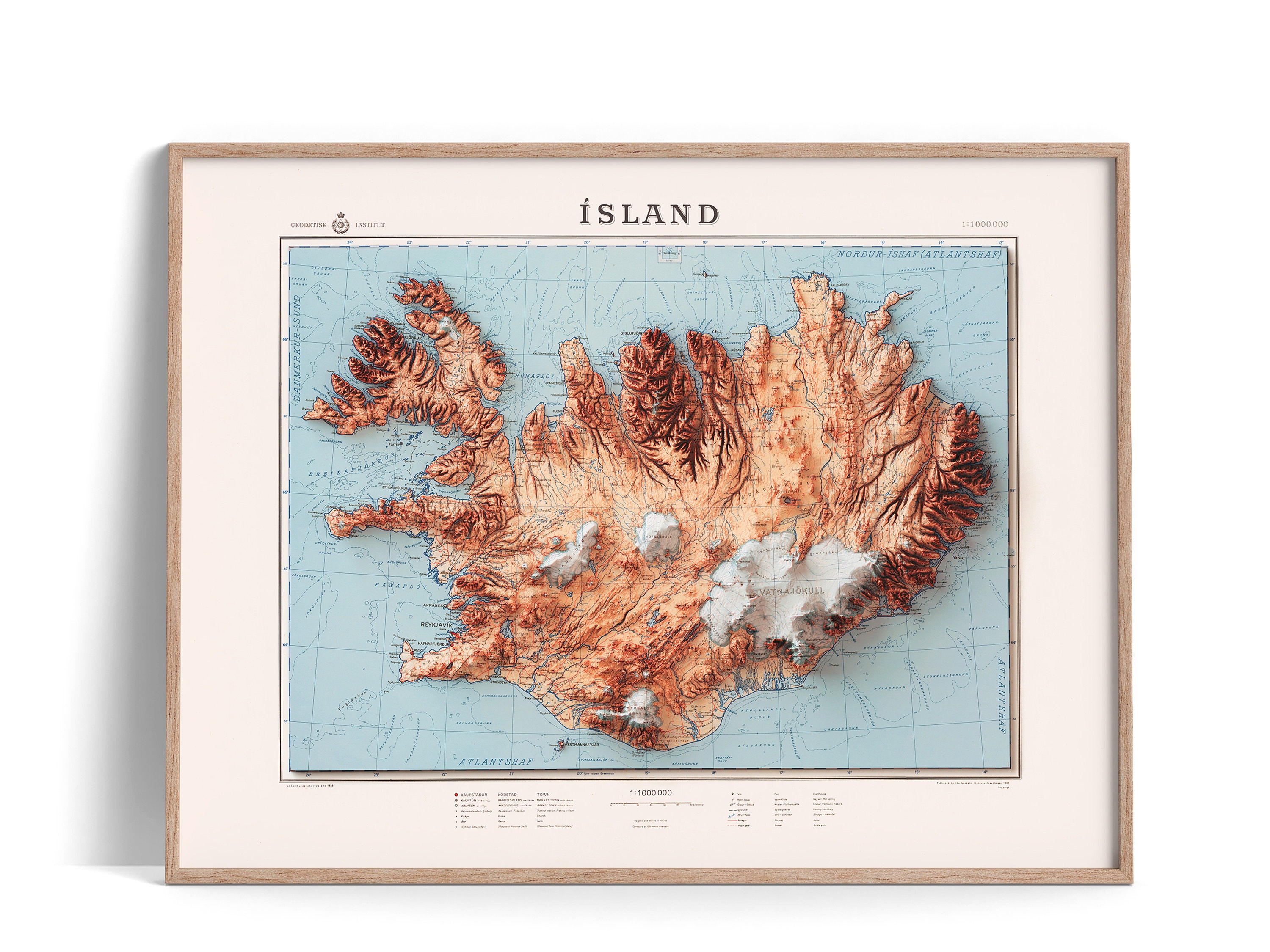 Topographic Map Of Iceland