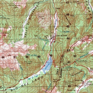 Bovec (slovenia), Topographic Map 1987 - Vintage Reprint Poster, Wall ...