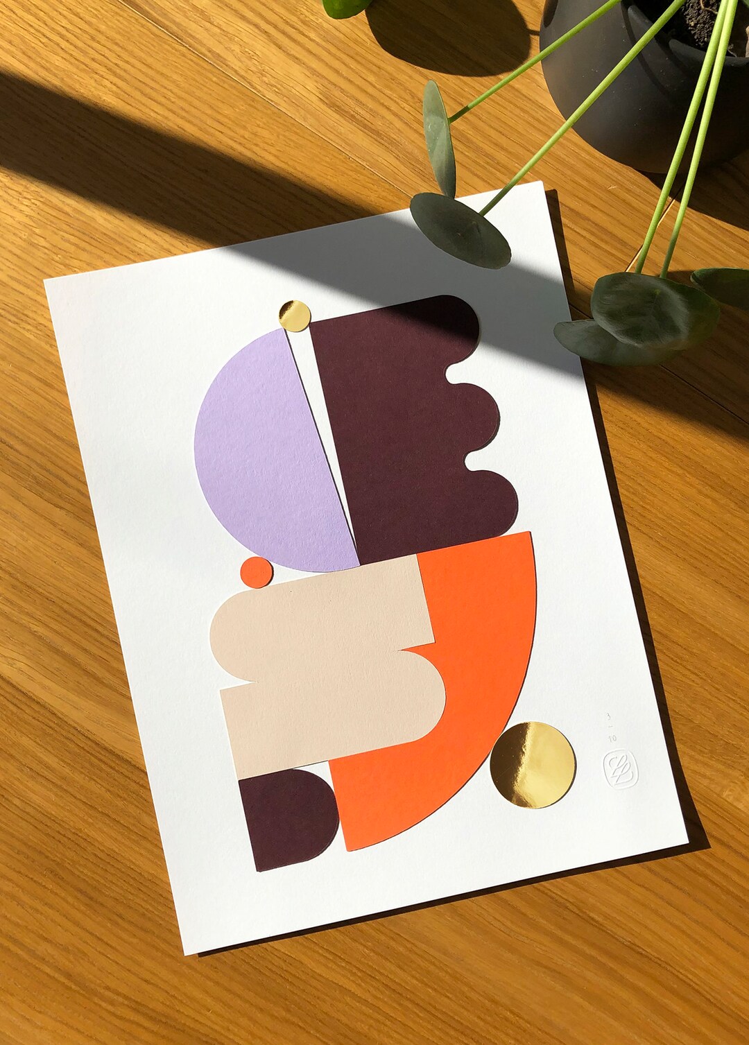 PAPER COLLAGE • Graphic and Colorful Poster Made of Cut Paper - Etsy