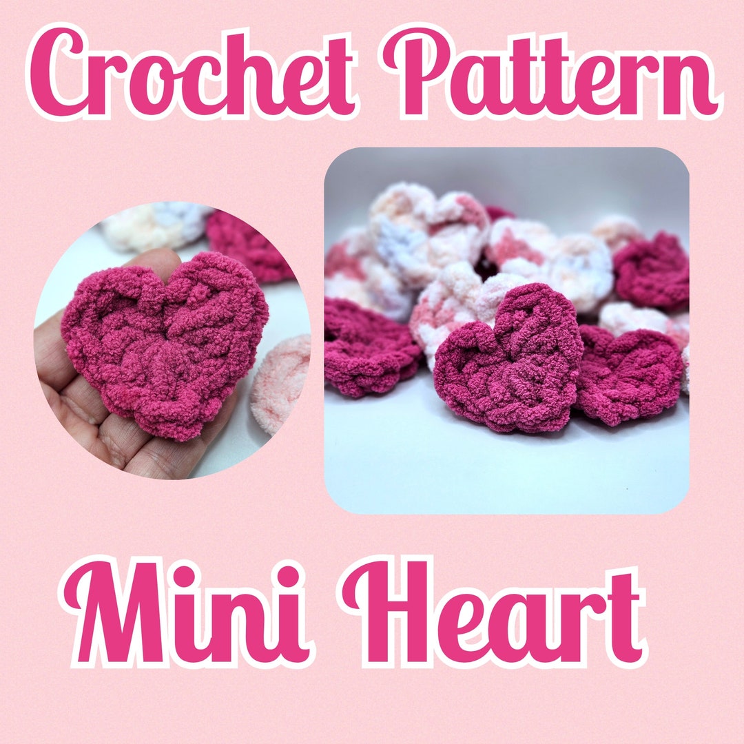 CROCHET PATTERN, Heart, Mini Heart Crochet Pattern, Mini Heart ...