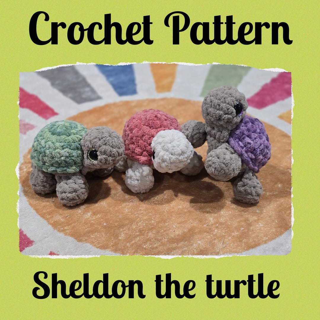 Sheldon the Turtle Crochet Pattern: No Sew Toy (digital Download) - Etsy