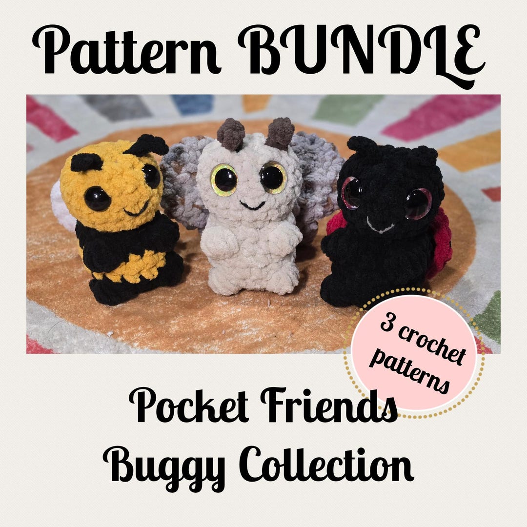 CROCHET PATTERN BUNDLE, Buggy Collection, Pocket Friends, Ladybug ...