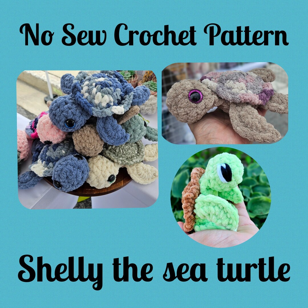 CROCHET PATTERN, Shelly the Sea Turtle, Sea Turtle Crochet Pattern, NO ...