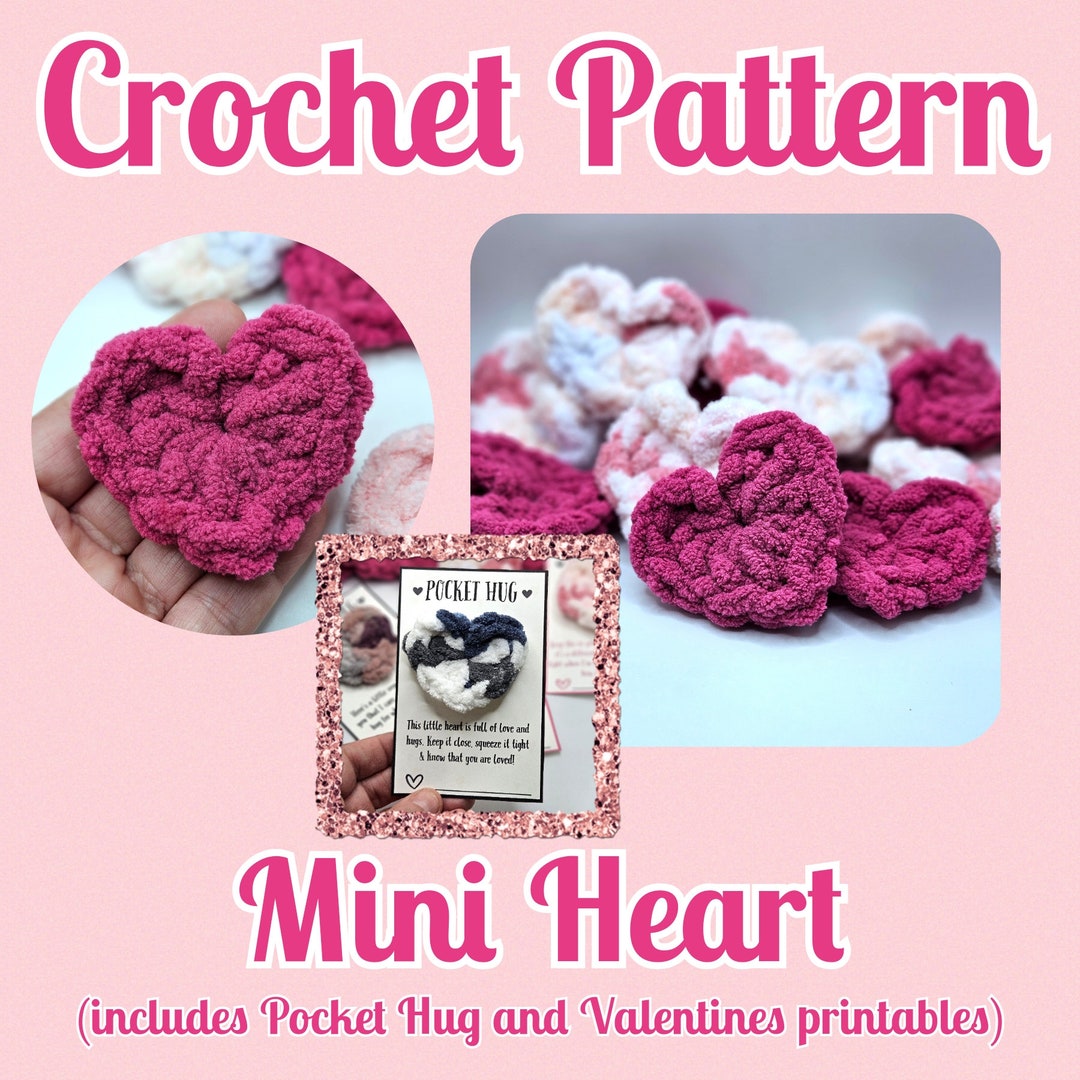 CROCHET PATTERN, BUNDLE, Heart Pattern and Printables, Mini Heart ...