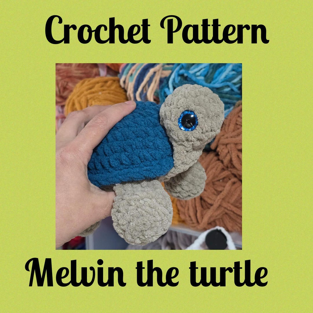 Melvin the Turtle Crochet Pattern: No Sew Amigurumi Toy (digital ...