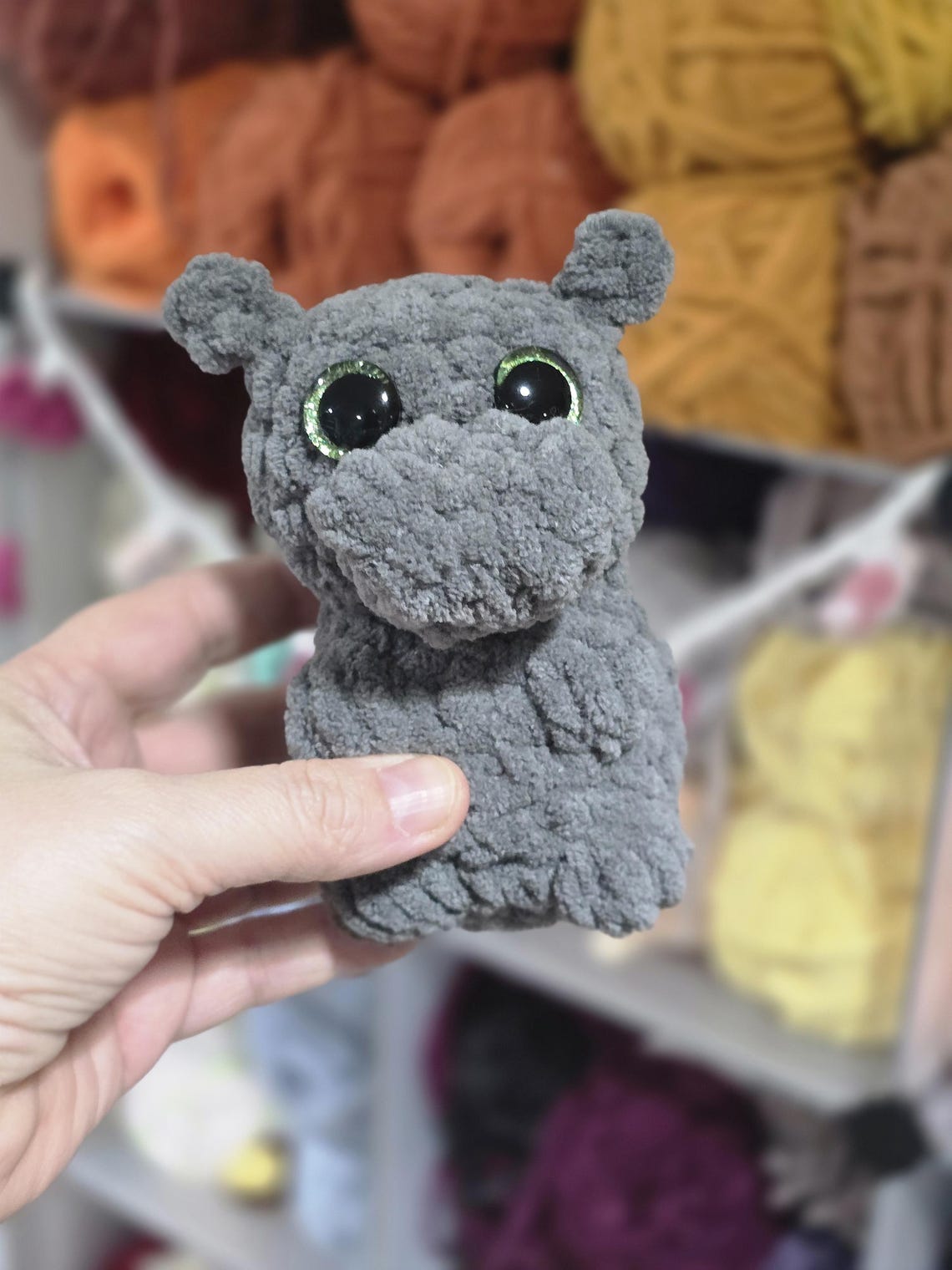 Crochet Pocket Hippo Pattern: Bernat Blanket Yarn Zoo Animal (digital ...