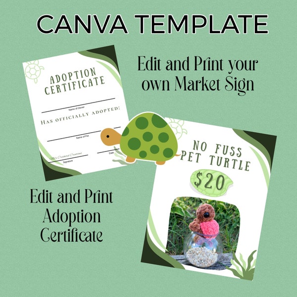 Stuffed Animal Adoption Certificate - Etsy