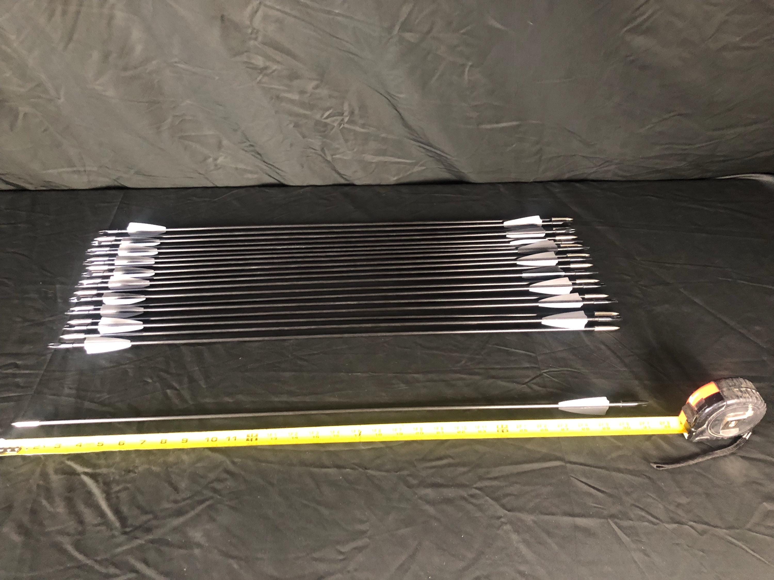 Handcrafted 20x Arrow Combo, 31.5" Arrows for 30-40lbs Bows, Sharp ...
