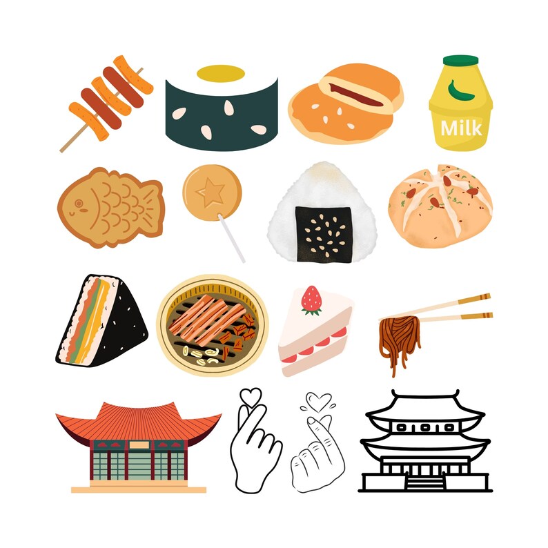 Korean Food SVG Cut Files PNG JPEG Files for Cricut - Etsy