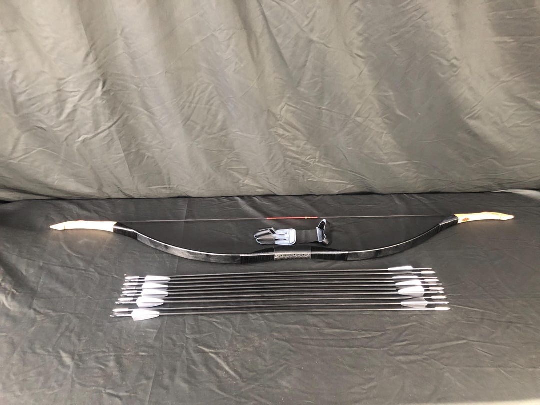 Handmade Dark Dragon Bow 40lbs Traditional Bow 51.5", Makers Mark, 10x ...