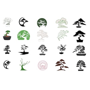Bonsai Mini Trees Japanese Art SVG| Cut Files | JPG PNG | Files for ...