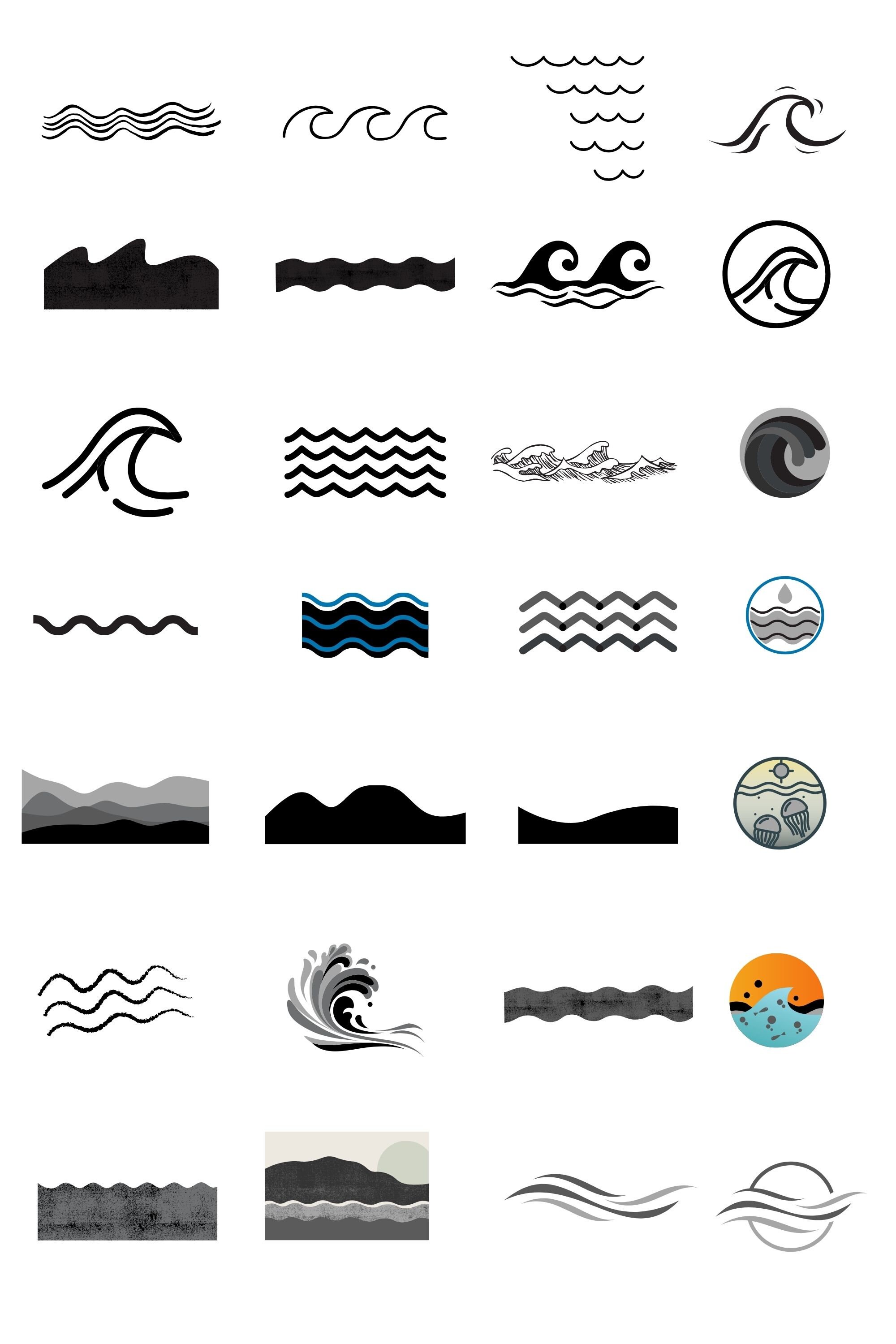 Waves SVG Wave Silhouette Beach Waves Verse Vinyl Decal - Etsy