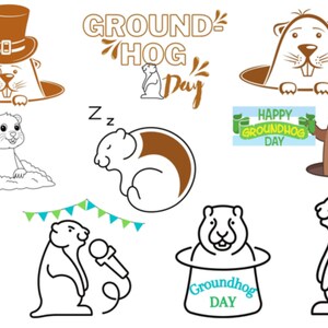 Groundhog Day SVG | Cut Files | JPEG PNG | Files for Cricut ...