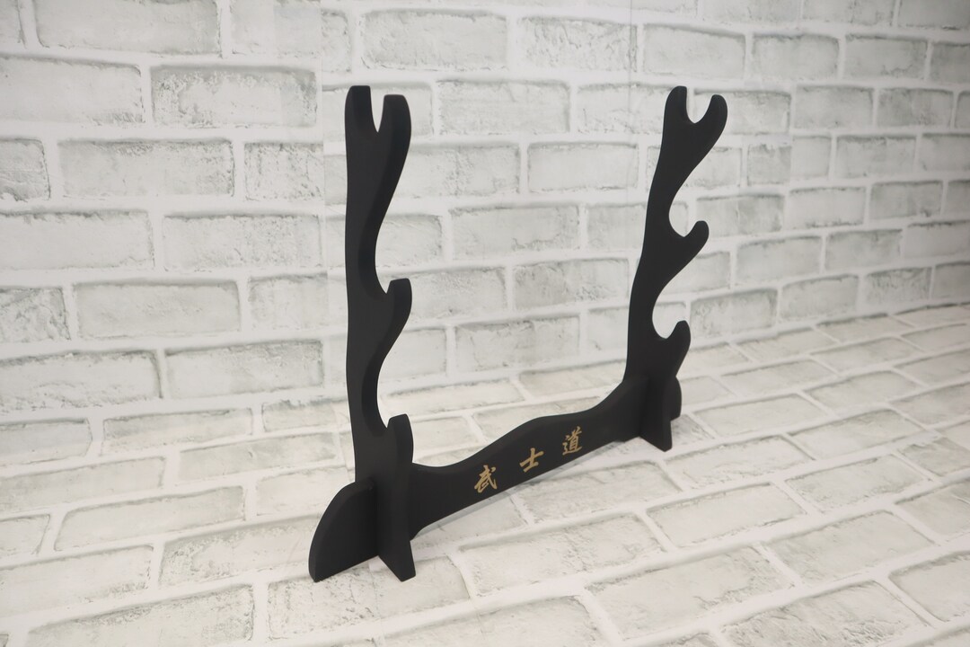 Table Top Wooden Stand Rack 3 Tier for Home Display Matte Black Finish ...