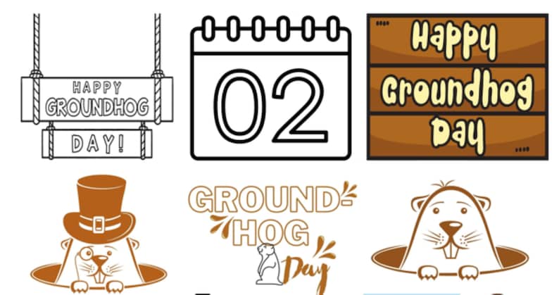 Groundhog Day SVG Cut Files JPEG PNG Files for Cricut - Etsy
