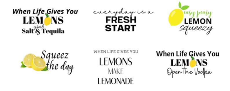 Lemon SVG, Lemon Squeeze Bundle | Cut Files | SVG PNG | Files for ...