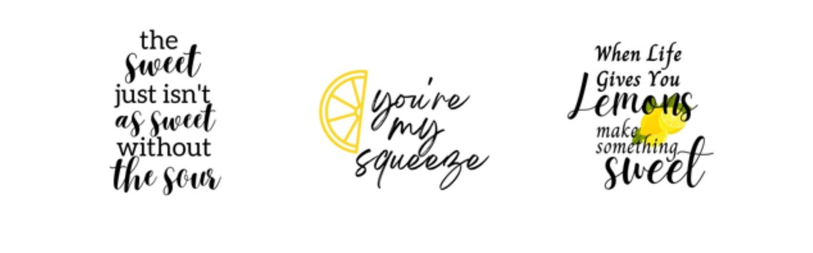Lemon SVG, Lemon Squeeze Bundle | Cut Files | SVG PNG | Files for ...