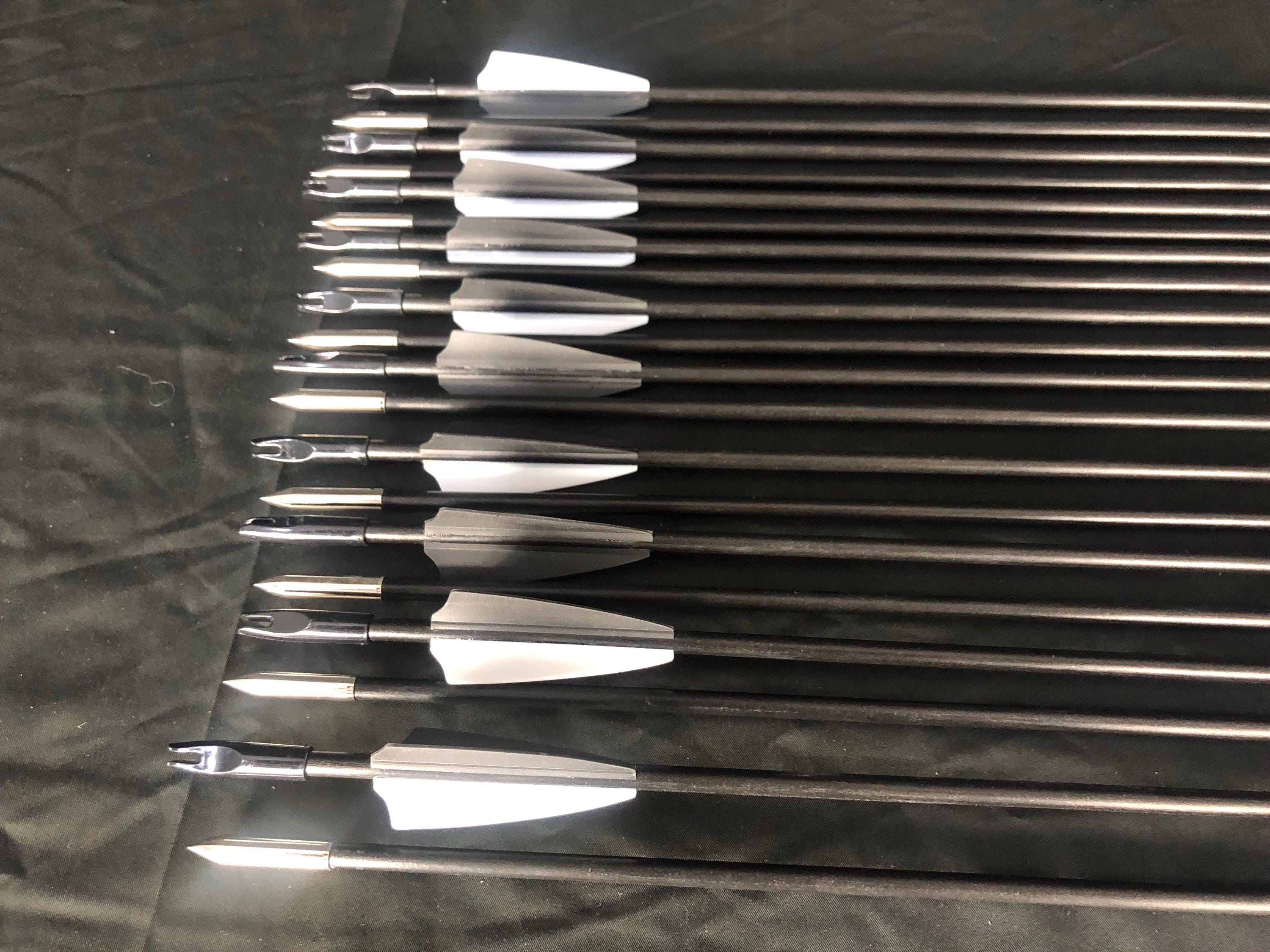 Handcrafted 20x Arrow Combo, 31.5" Arrows for 30-40lbs Bows, Sharp ...