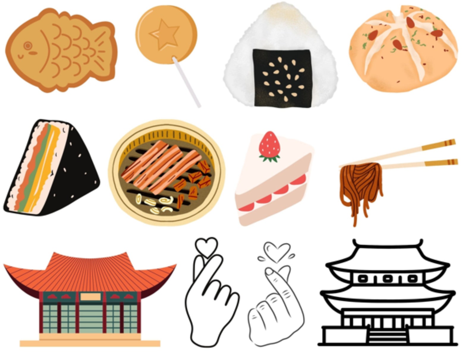 Korean Food SVG Cut Files PNG JPEG Files for Cricut - Etsy